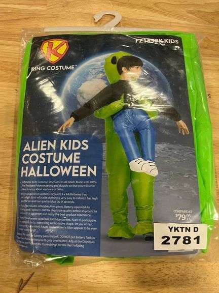 INFLATABLE ALIEN KIDS COSTUME HALLOWEEN - Yorkton Auction Centre