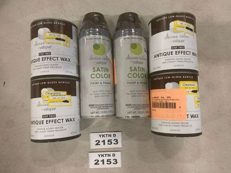 4x DEVINE COLOE ANTIQUE EFFECT WAX & DEVINE COLOE SATIN COLOR PAINT AND ...