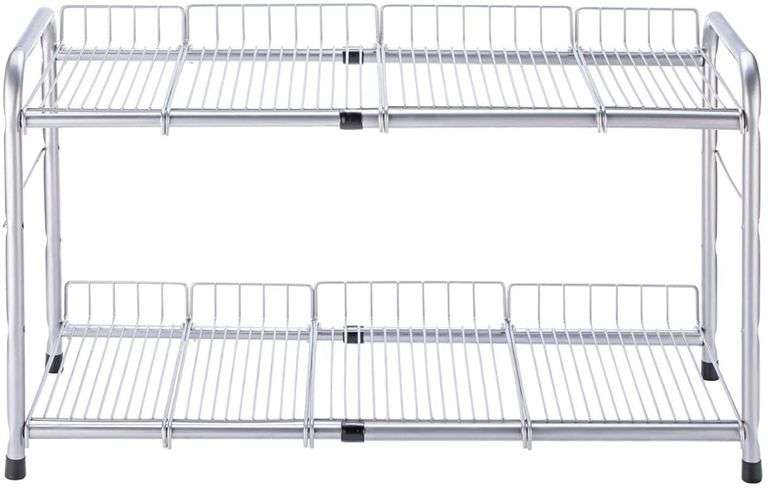 EXPANDABLE 2 TIER UNDER CABINET ORGANIZER STORAGE RACK - Yorkton ...