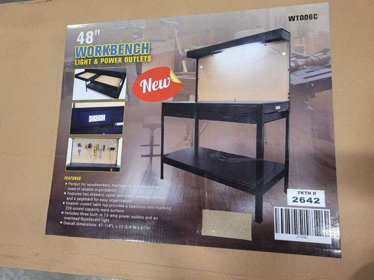 48" WORKBENCH LIGHT & POWER OUTLETS - Yorkton Auction Centre