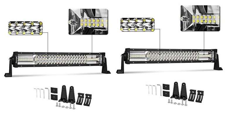 2PCS 13.5" 8D TRIPLE ROW LED LIGHT BAR - Yorkton Auction Centre
