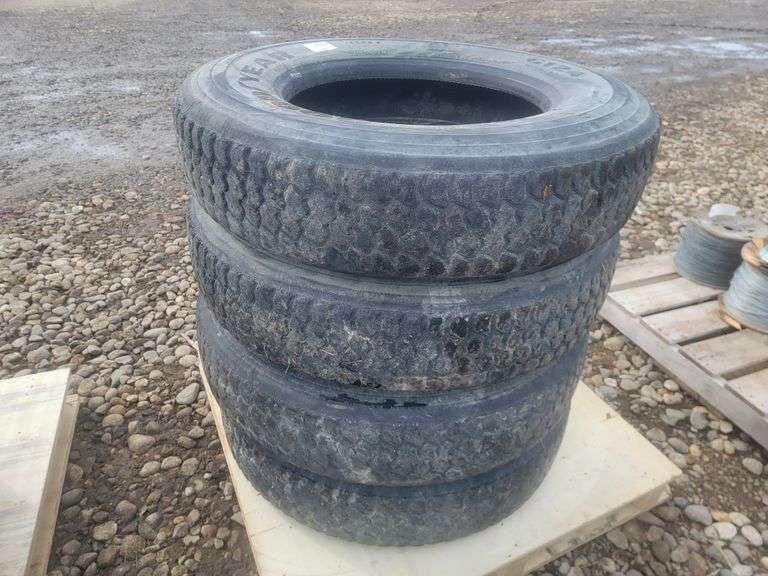 4 - 10R22.5 Used Tires / Rims - Yorkton Auction Centre