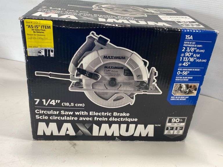 Maximum Circular Saw - Yorkton Auction Centre