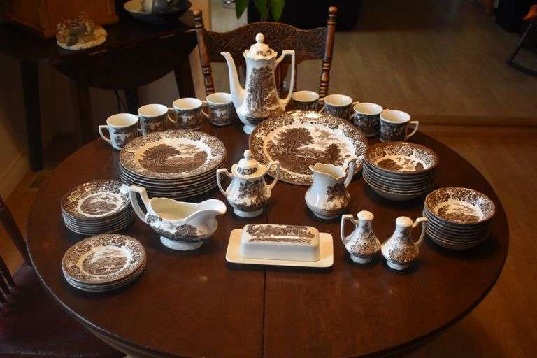 50 Pc J&G Meakin "Romantic England" Dinnerware Set - Container not ...