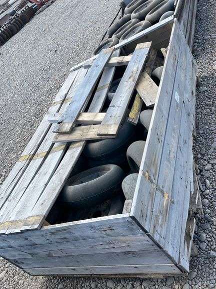 Crate Of Pneumatic Packer Wheels - Yorkton Auction Centre