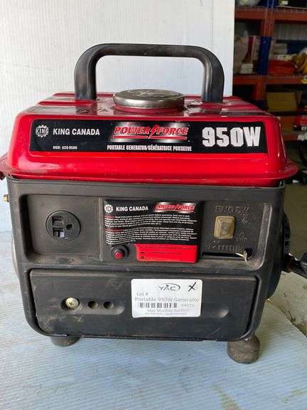 Portable 950W Generator - Yorkton Auction Centre