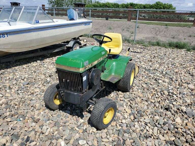 John Deere 314 Tractor With Rototiller C314L194015M - Yorkton Auction ...