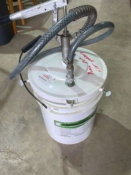 Auto Greaser Pump W/ Partial Pail Of Grease - Yorkton Auction Centre