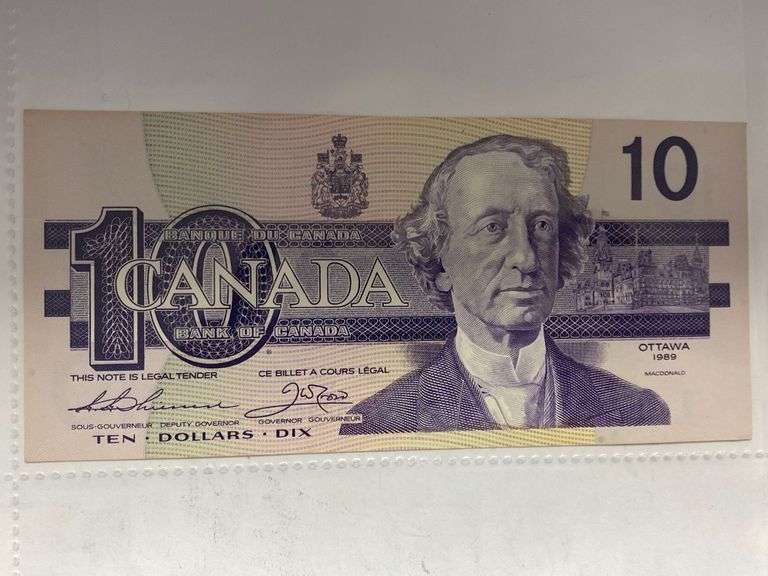1989 CAD Ten Dollar Bill - Yorkton Auction Centre