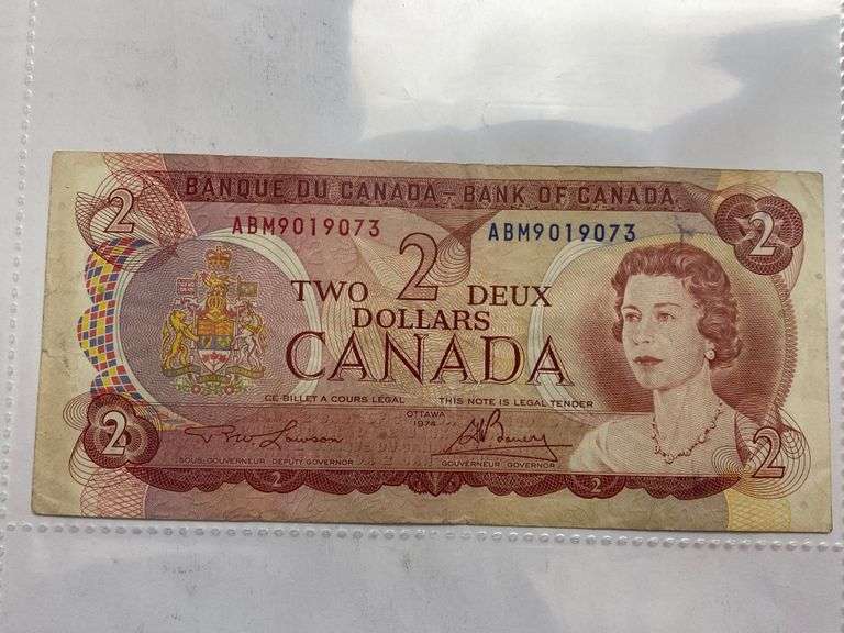 1974 CAD Two Dollar Bill - Yorkton Auction Centre