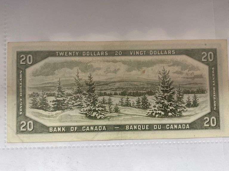 1954 CAD Twenty Dollar Bill - Yorkton Auction Centre