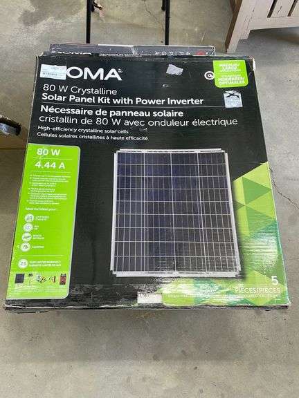 80 W Noma Solar Panel W/ Power Inverter - Yorkton Auction Centre