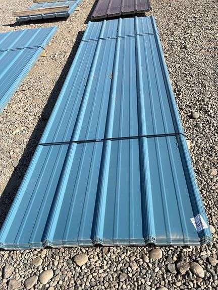 Approx. 49 pcs. 12 Ft. Tuff Rib Metal Cladding - Slate Blue - 1764 Sq ...