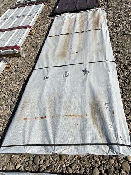 Approx. 4 pcs. Various Lengths Tuff Rib Metal Cladding - Charcoal - 86. ...