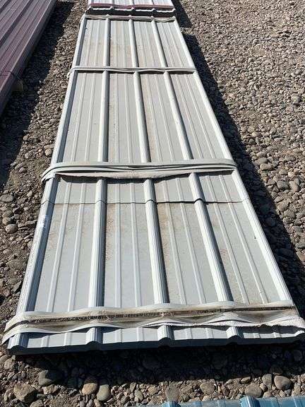 Aprox. 61 pcs. 12' Tuff Rib Metal Cladding - White White Interior Liner ...