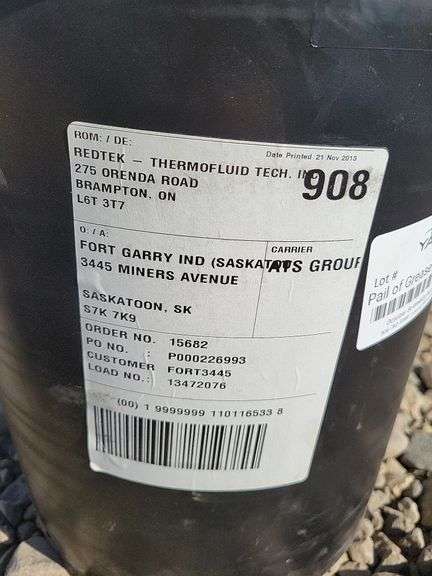 Pail of Grease - Yorkton Auction Centre