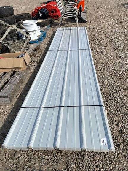 Approx. 50 Pcs 16' Tuff Rib Metal Cladding - White Shite Interior Liner ...
