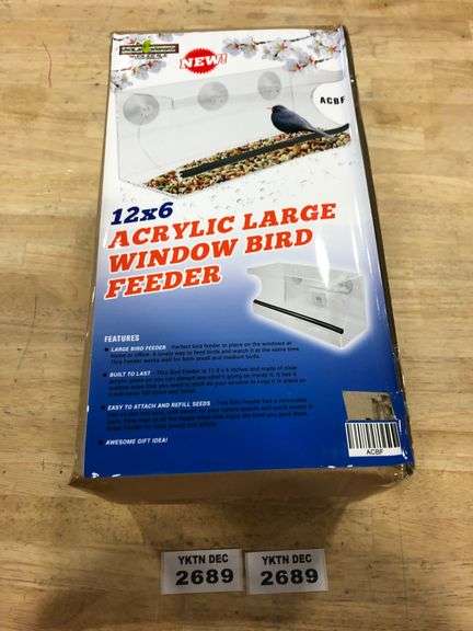 12X6 ACRYLIC LARGE WINDOW BIRD FEEDER - Yorkton Auction Centre