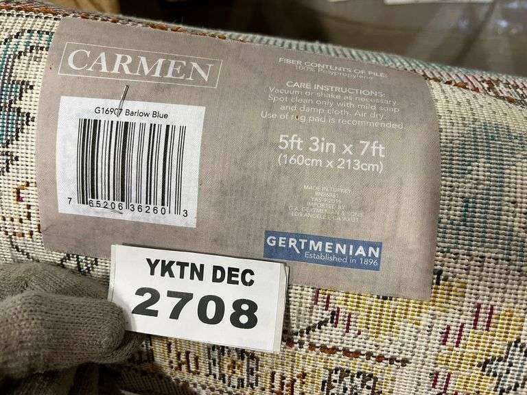 CARMEN RUG COLLECTION, BARLOW 5FT 3"X7FT - Yorkton Auction Centre