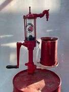 2 Gallon Red Indian Oil Pump - Yorkton Auction Centre