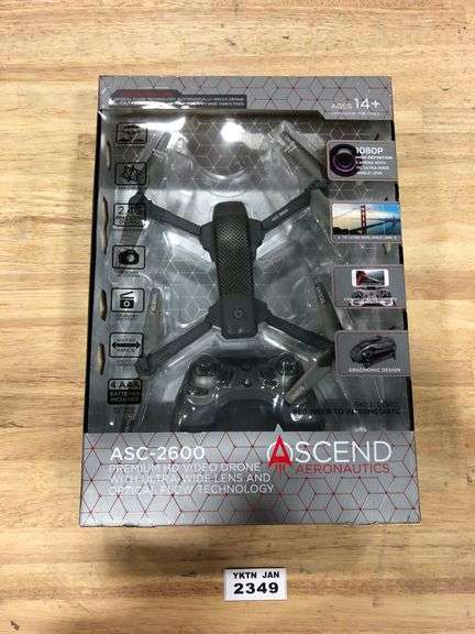 ASCEND AERONAUTICS ASC-2600 PREMIUM HD VIDEO DRONE WITH 1080P - Yorkton ...