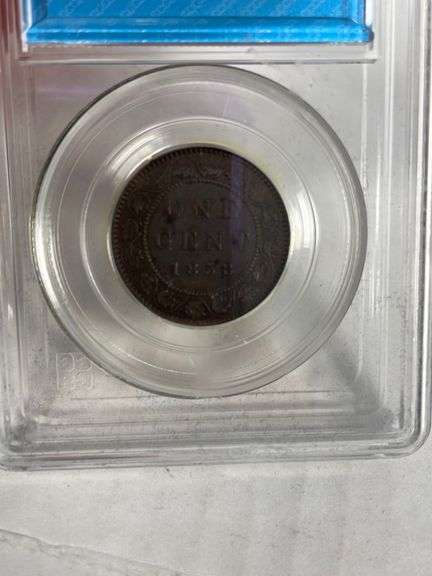 1858 Canada 1¢ VF-35 Coin - Yorkton Auction Centre