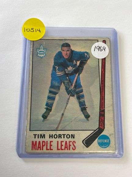 1969 Tim Horton Hockey Card - Yorkton Auction Centre