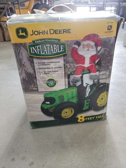 Inflatable John Deere Santa On Tractor - Yorkton Auction Centre