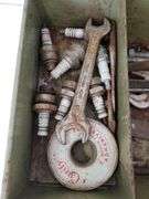 Claas Tool Box with old Wrenches - Yorkton Auction Centre