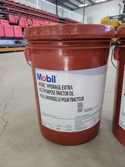 2 - Multi Purpose Tractor Oil - Mobil Hydraul Extra - 5 Gallon Pails ...