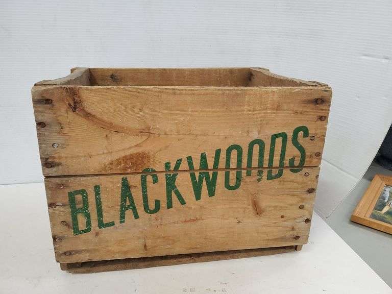 Wooden Blackwoods Beverage Wooden Crate - Yorkton Auction Centre