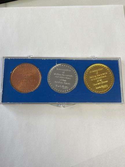 3 - Travel Alberta Gold, Silver, Bronze Tokens - Yorkton Auction Centre