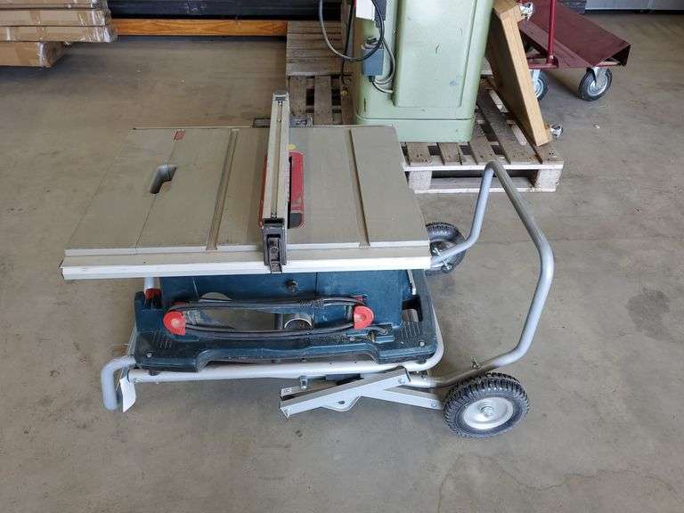 10" Bosch Portable Table Saw W/ Gravity Rise Stand - Yorkton Auction Centre