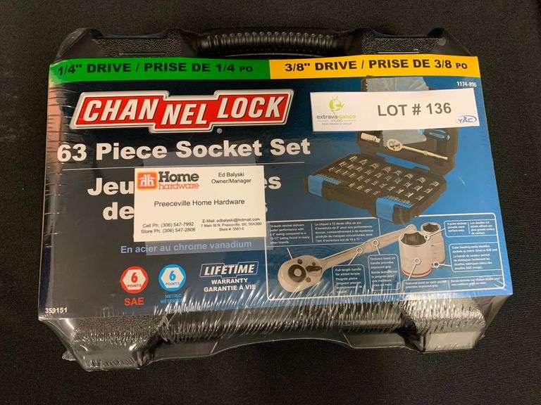 Channel Lock 63 Piece Socket Set - Donated by Preeceville Home Hardware ...