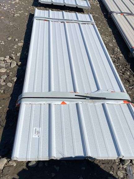 Approx. 50 Sheets 8'3" Tuff Rib Metal Cladding, 29 Gau. Gr. 80 'White ...
