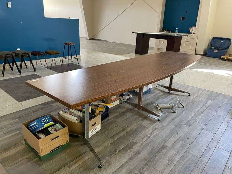 Board Room Table - 28.75" H x 3' W x 10' L - Yorkton Auction Centre