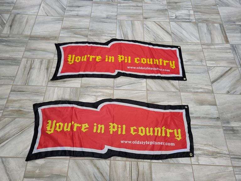 2 - Pilsner Flags 55"×19" - Yorkton Auction Centre
