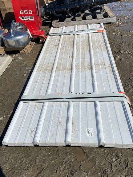 Approx. 50 Sheets 16' Tuff Rib Metal Cladding, 29 Gau. Gr. 80 'White ...
