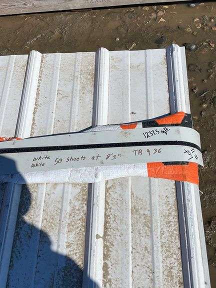 Approx. 50 Sheets 16' Tuff Rib Metal Cladding, 29 Gau. Gr. 80 'White ...