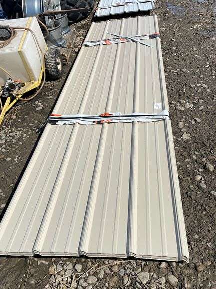 Approx. 40 Sheets 12' Tuff Rib Metal Cladding, 29 Gau. Gr.80 Wicker ...