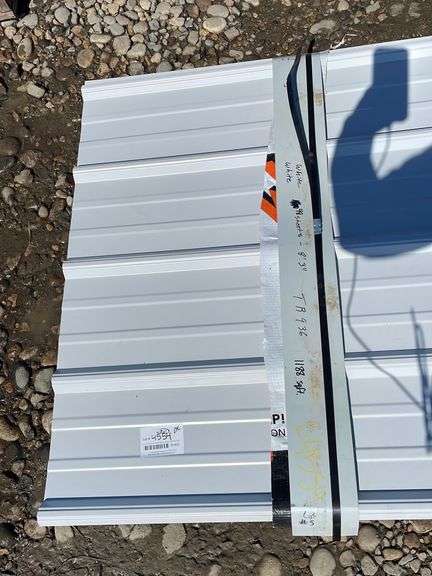 Approx. 48 Sheets 8'3" Tuff Rib Metal Cladding, 29 Gau. Gr. 80 'White ...