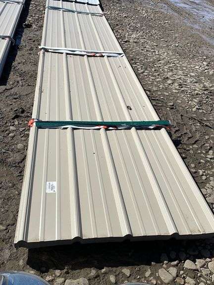 Approx. 50 Sheets 16' Tuff Rib Metal Cladding, 29 Gau. Gr. 80 'Wicker ...