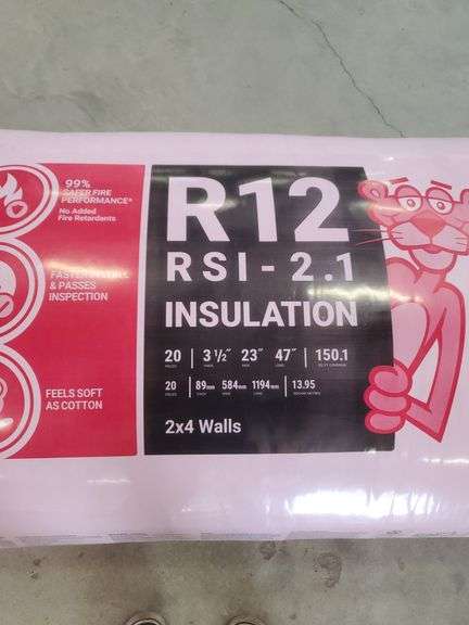 Bundle Of Insulation, R12 RSI - 2.1 - Yorkton Auction Centre