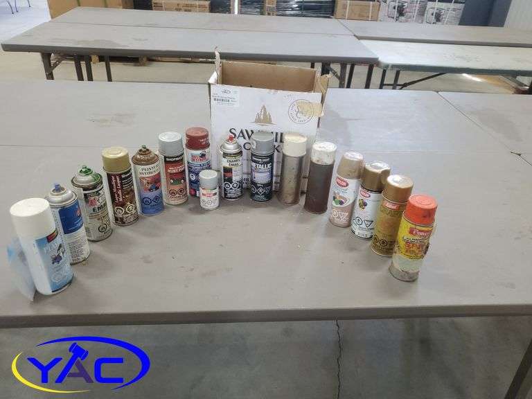 Box Of Spray Paints - Yorkton Auction Centre