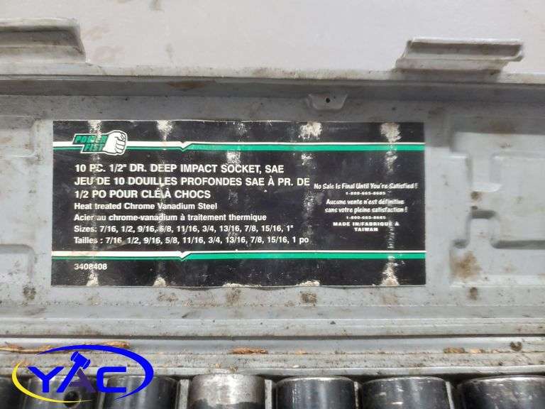 Impact Deep Socket Set Yorkton Auction Centre