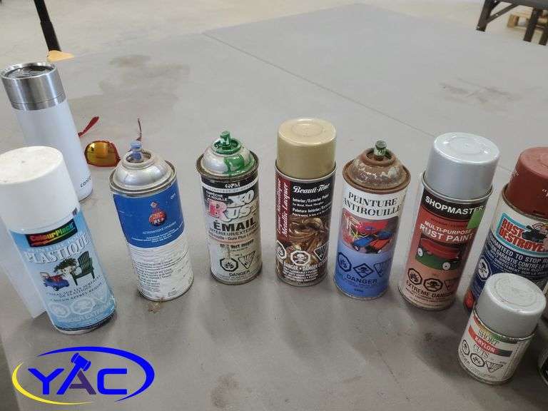 Box Of Spray Paints - Yorkton Auction Centre