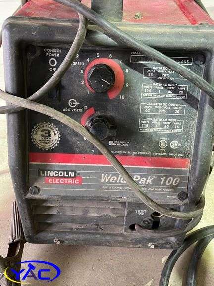 Lincoln 100 Mig Welder - Yorkton Auction Centre