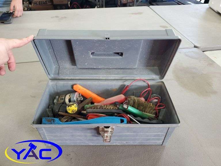 Small Grey Tool Box W/ Tools - Yorkton Auction Centre