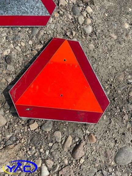 2 Caution Signs Yorkton Auction Centre 