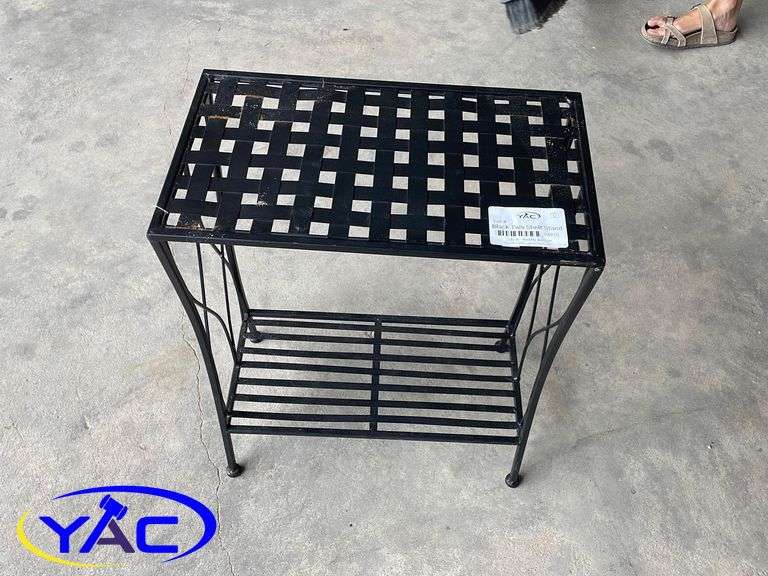 Black Two Shelf Stand - Yorkton Auction Centre